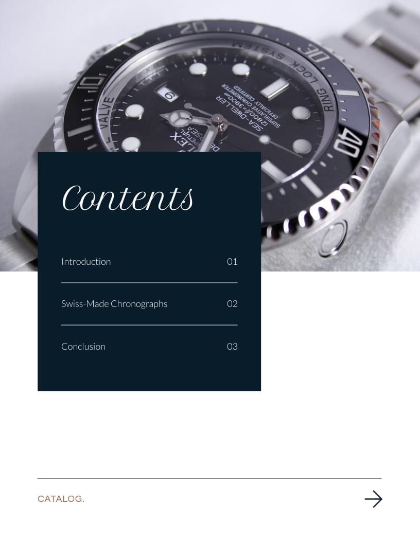 Luxury Watch Catalog Template | Visme
