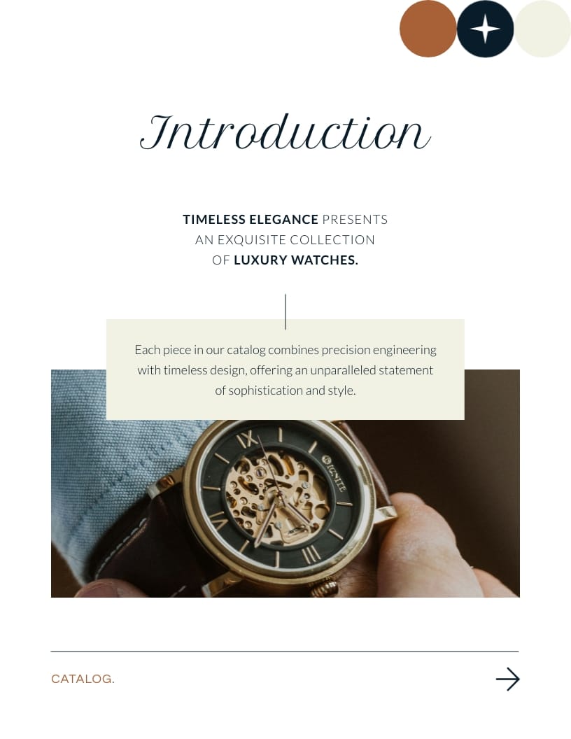 Luxury Watch Catalog Template | Visme