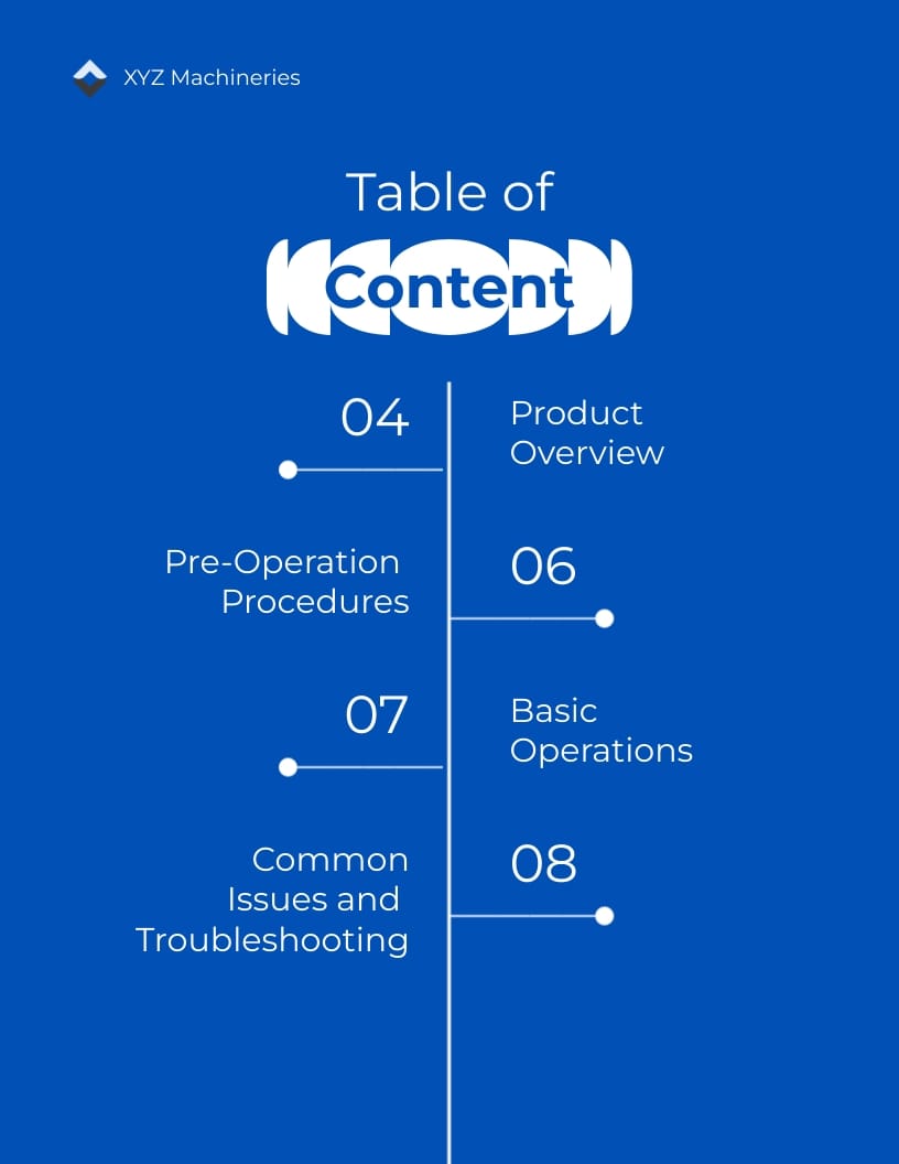Machinery Operations Manual Template | Visme
