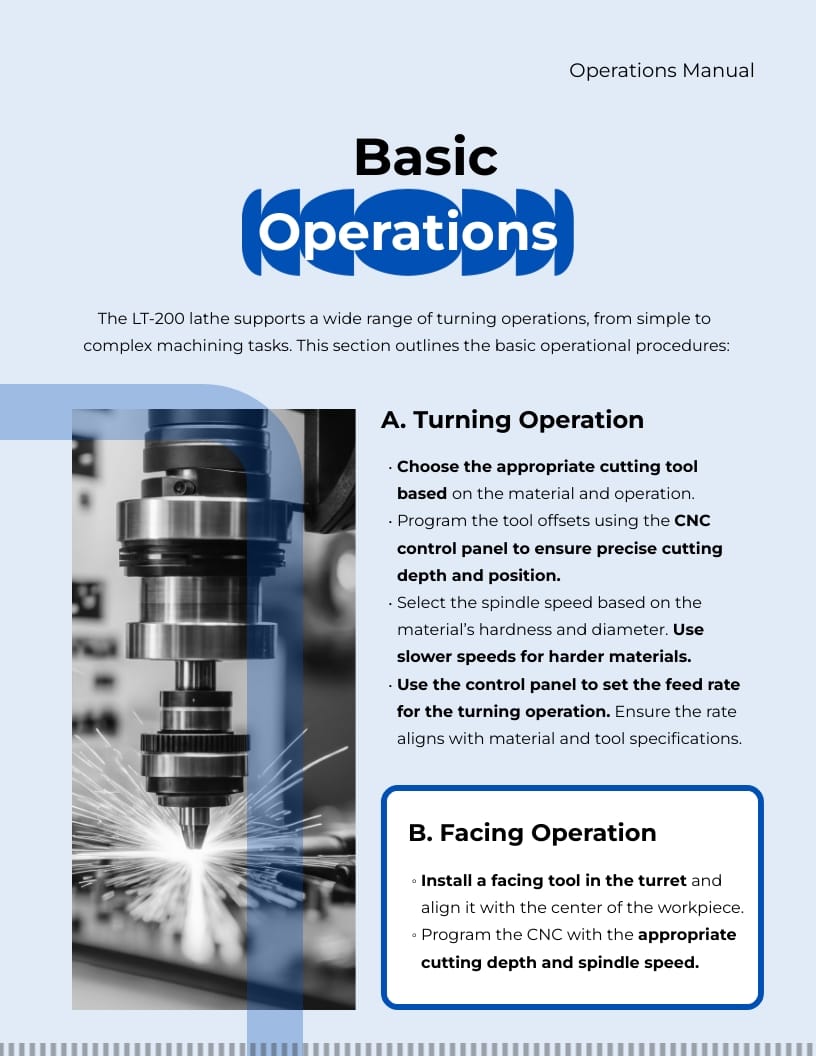 Machinery Operations Manual Template | Visme