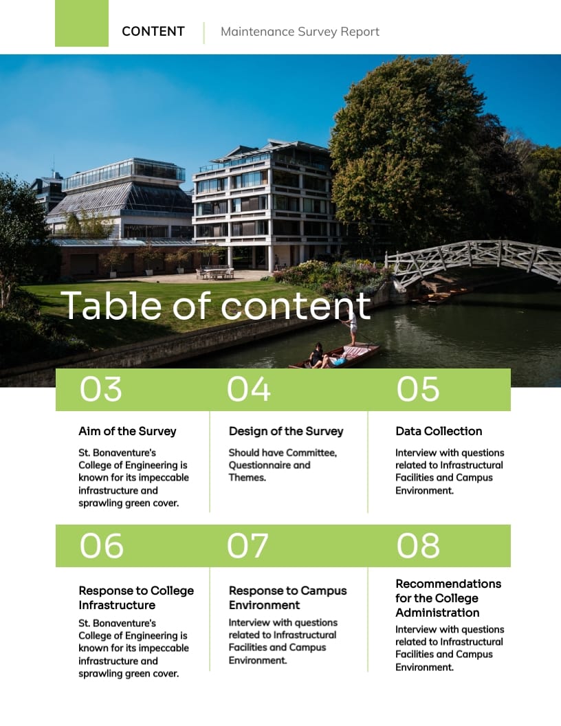 Maintenance Survey Report Template | Visme