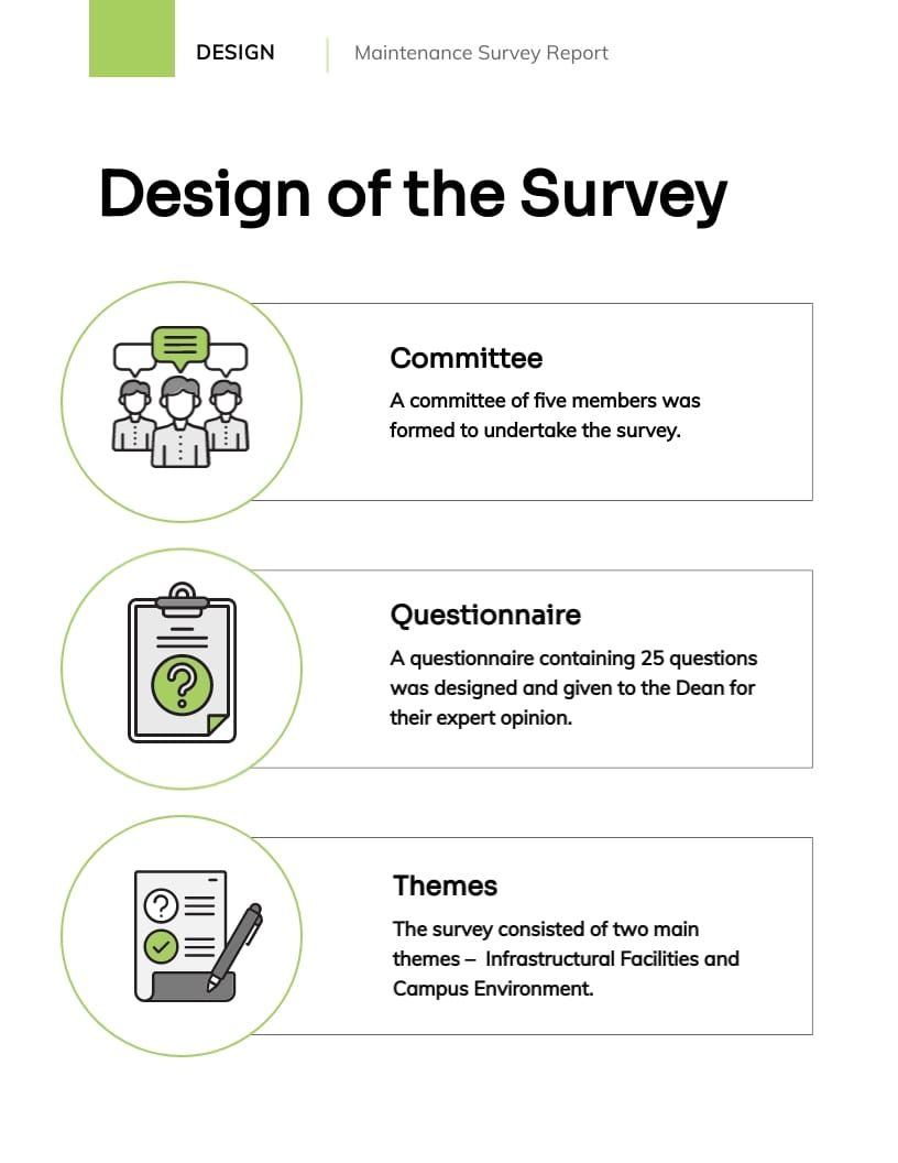 Maintenance Survey Report Template | Visme