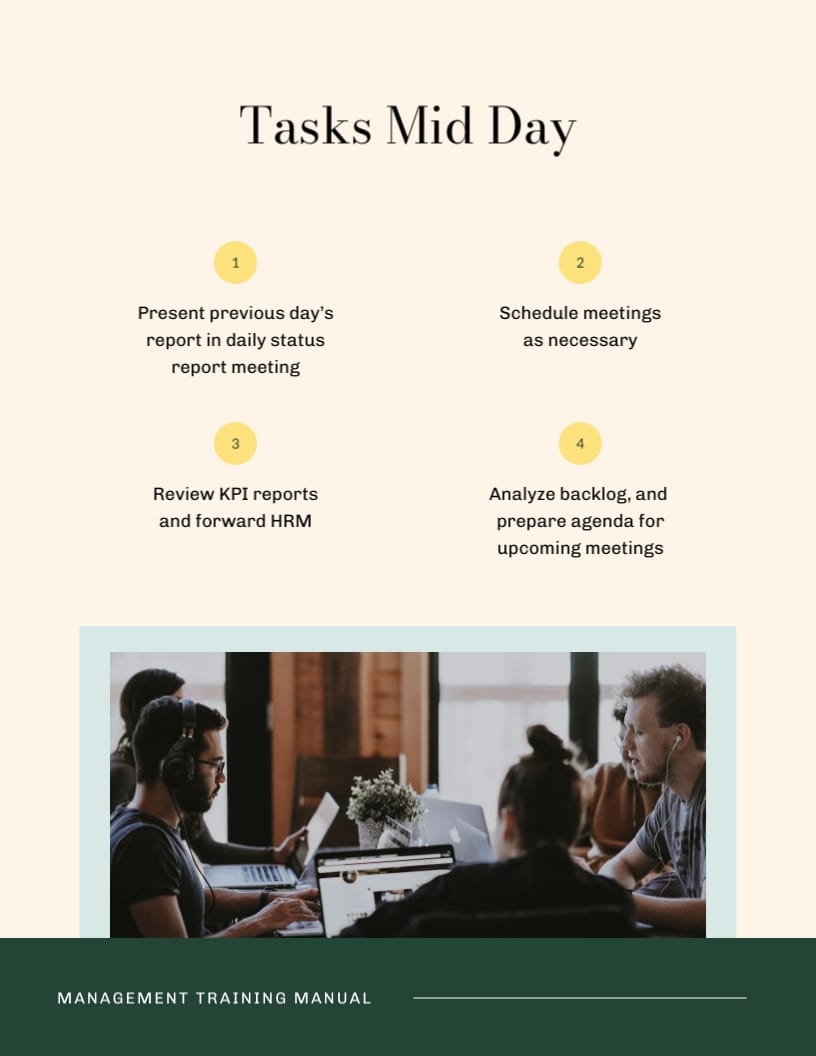 Management Training Manual Template | Visme Management Training Manual Template | Visme