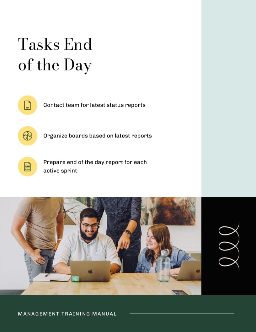 Management Training Manual Template | Visme Management Training Manual Template | Visme