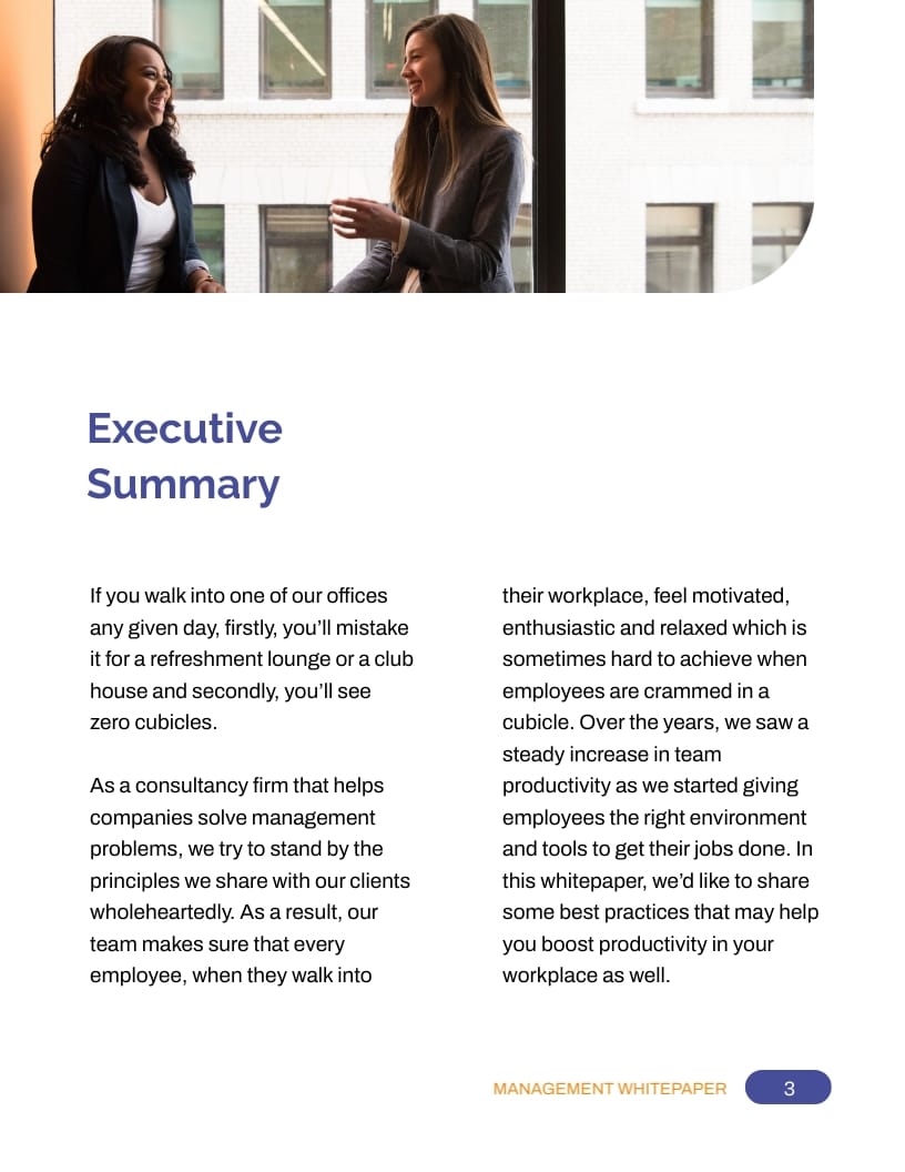 Management Whitepaper Template | Visme