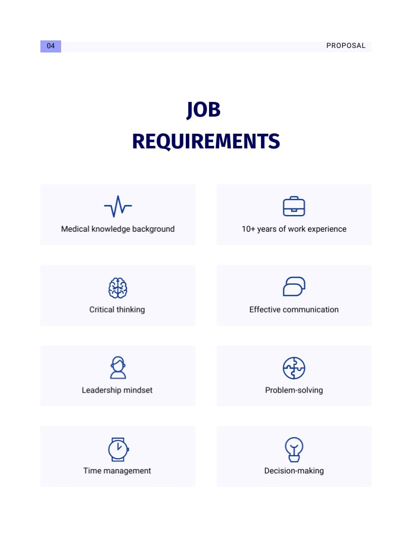Manager Job Proposal Template | Visme