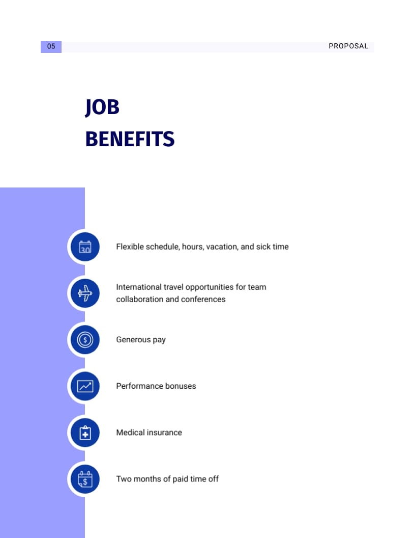 Manager Job Proposal Template | Visme