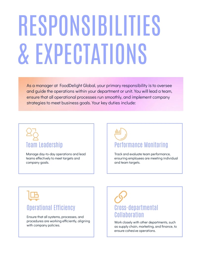 Manager Training Manual Template | Visme