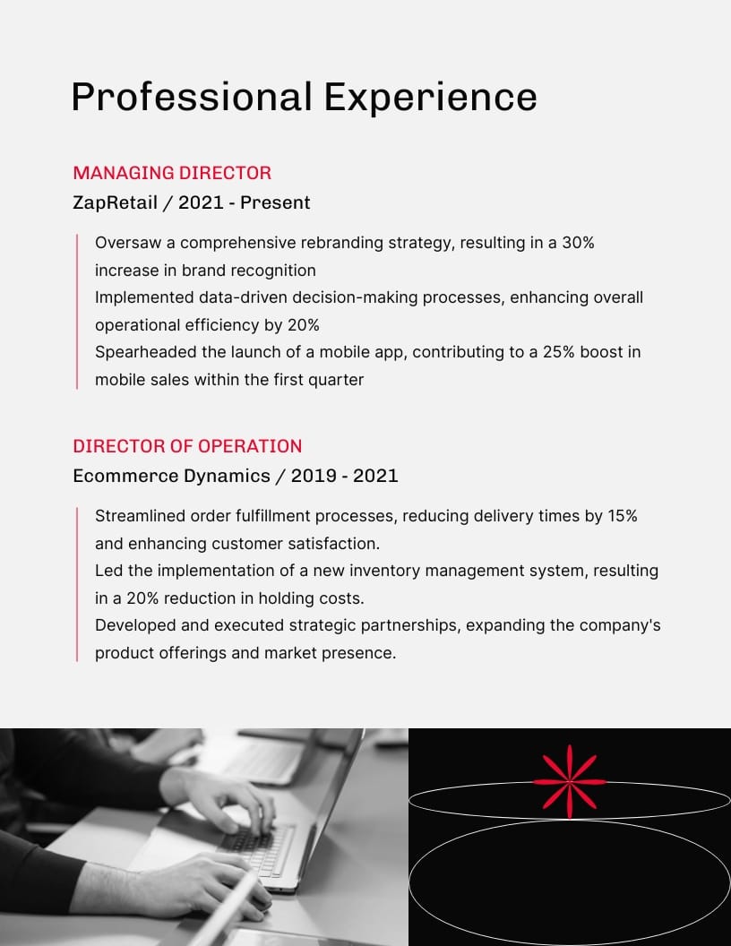 Managing Director Portfolio Template | Visme