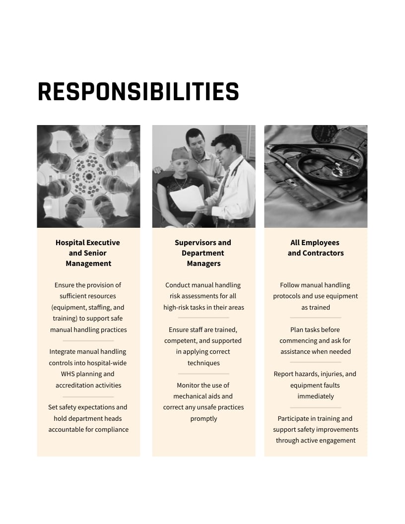 Manual Handling Procedure Plan Template | Visme