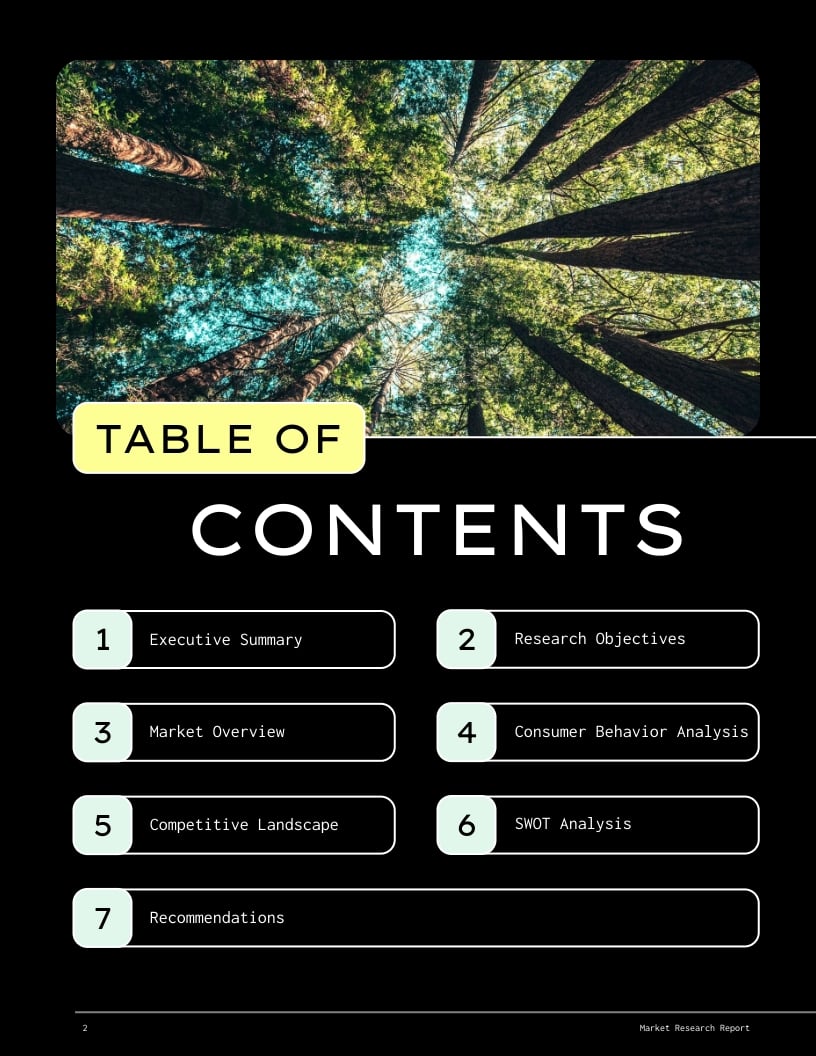 Market Research Report Sample Template | Visme