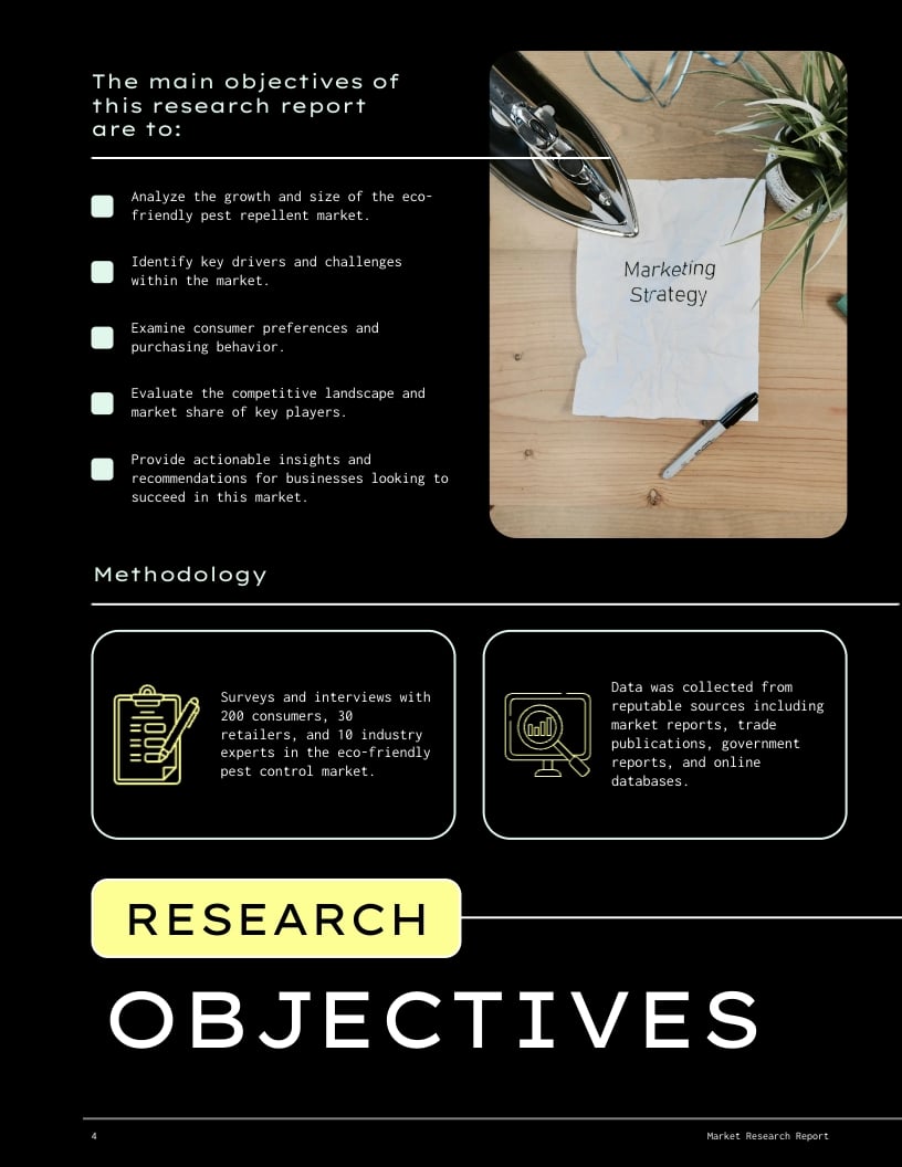 Market Research Report Sample Template | Visme