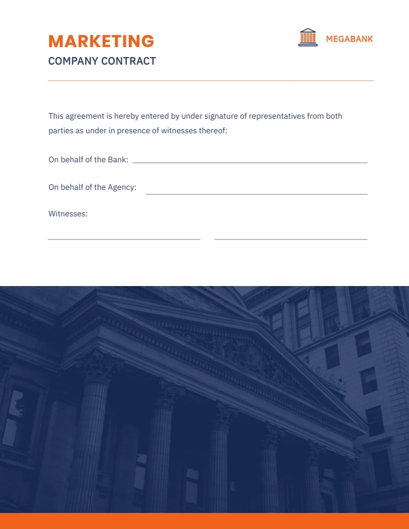 Marketing Company Contract Template | Visme