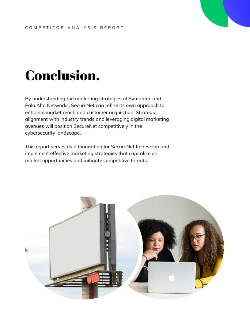 Marketing Competitor Analysis Report Template | Visme