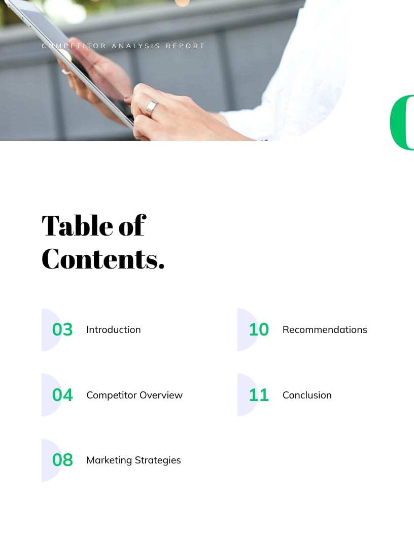 Marketing Competitor Analysis Report Template | Visme