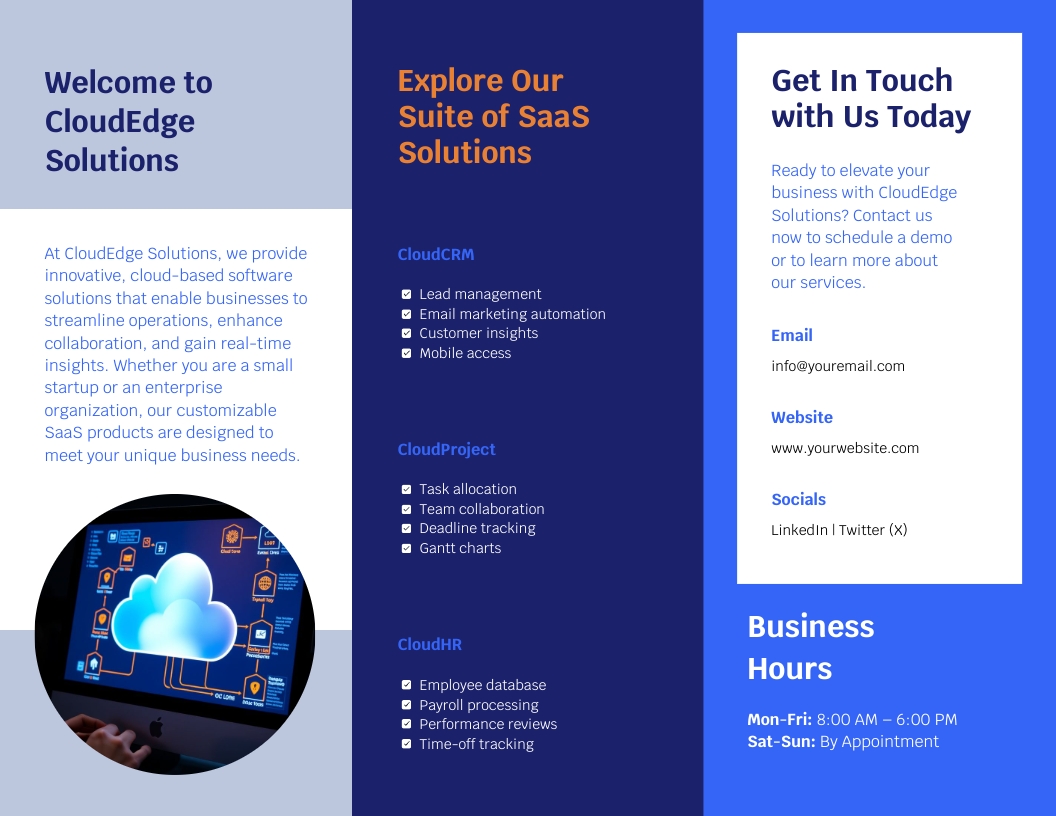 Marketing Z-Fold Brochure Template | Visme