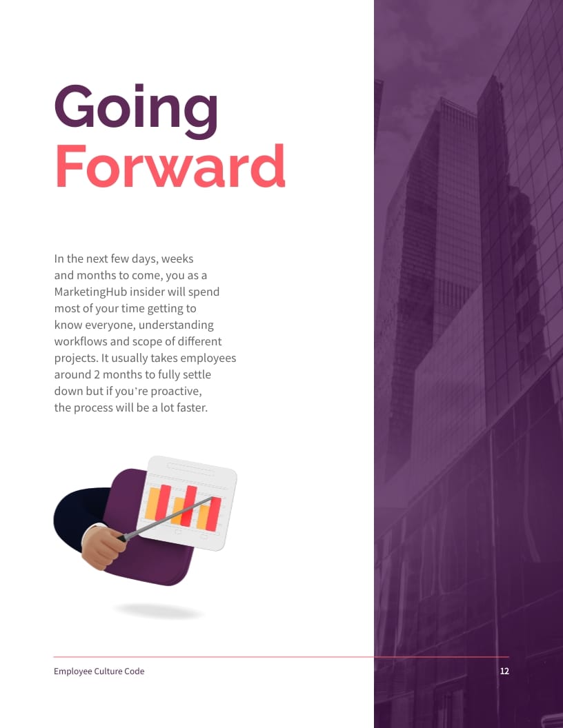 MarketingHub Employee Handbook Template | Visme
