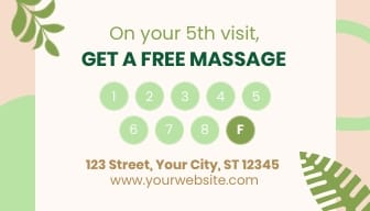 Massage Loyalty Card Template | Visme
