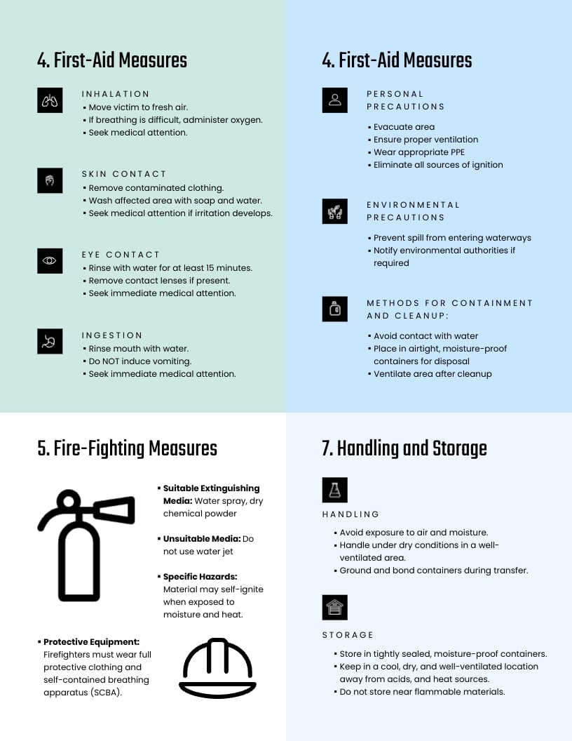 Material Safety Data Sheet Template | Visme
