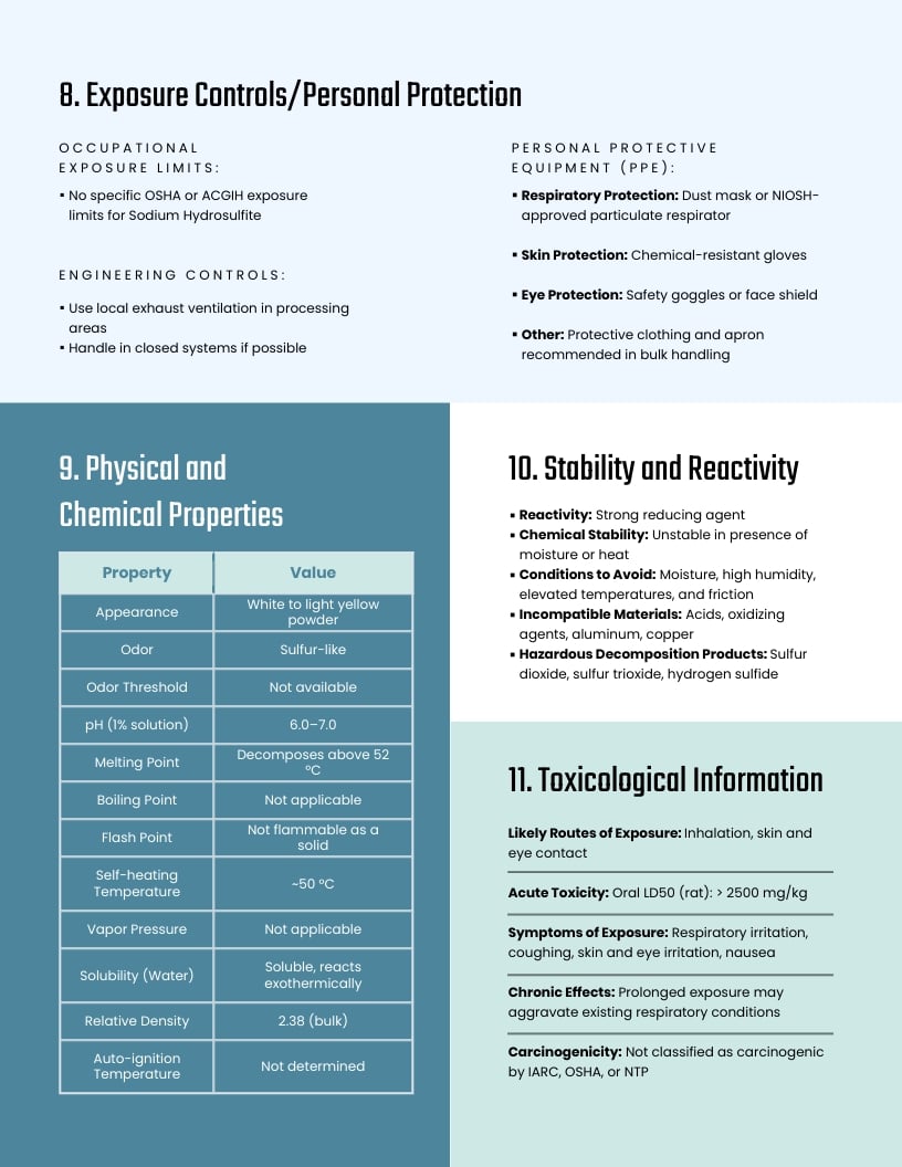 Material Safety Data Sheet Template | Visme
