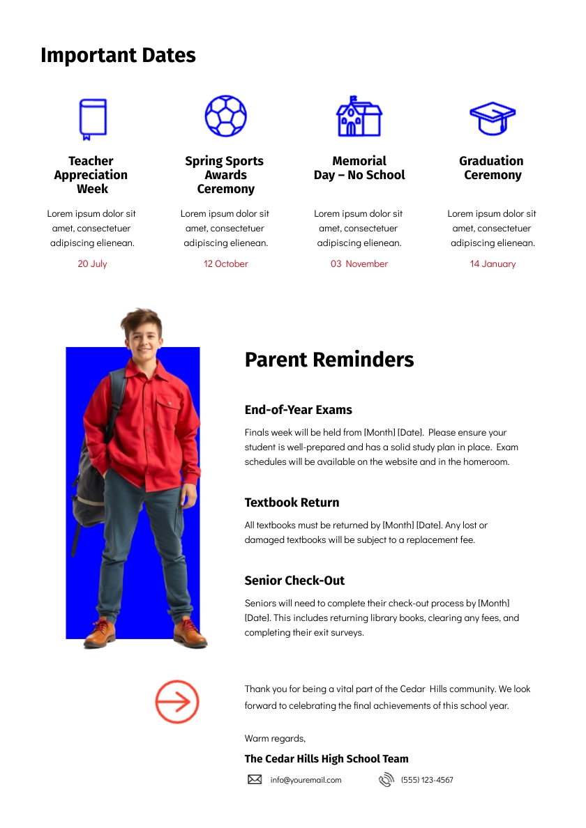 May School Newsletter Template | Visme