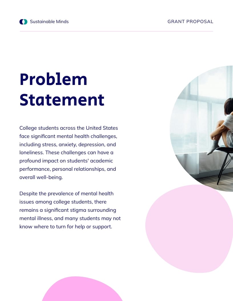 Mental Health Workshop Grant Proposal Template | Visme