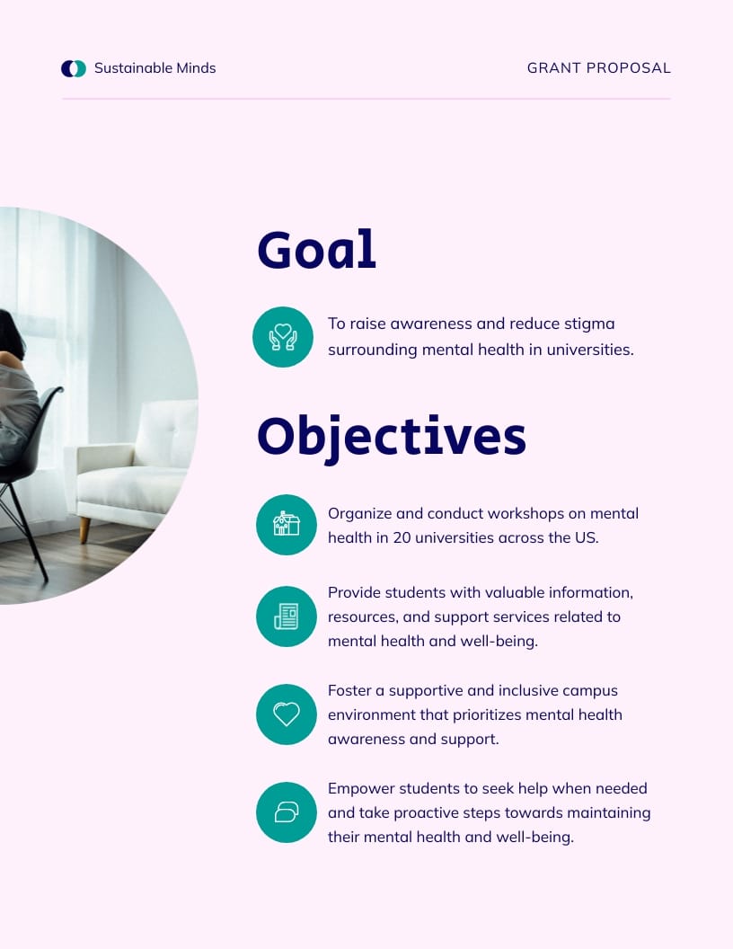 Mental Health Workshop Grant Proposal Template | Visme