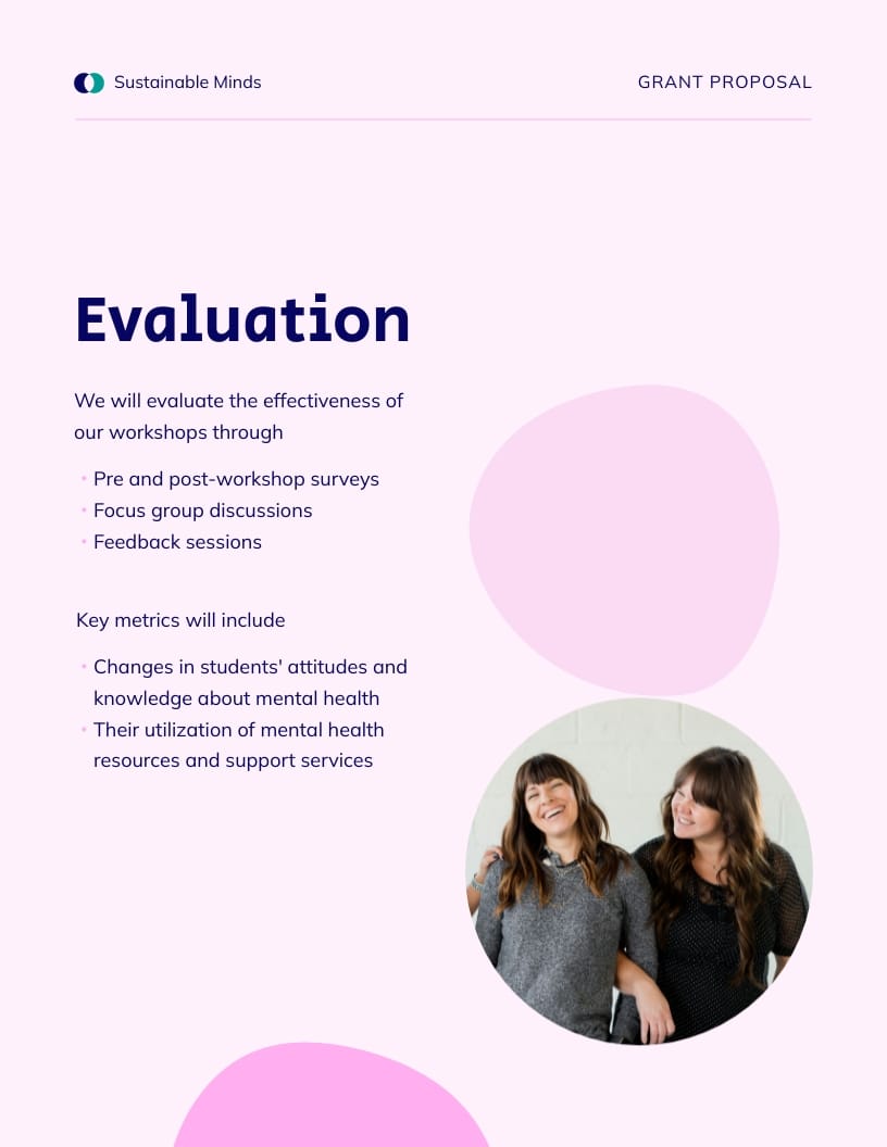 Mental Health Workshop Grant Proposal Template | Visme