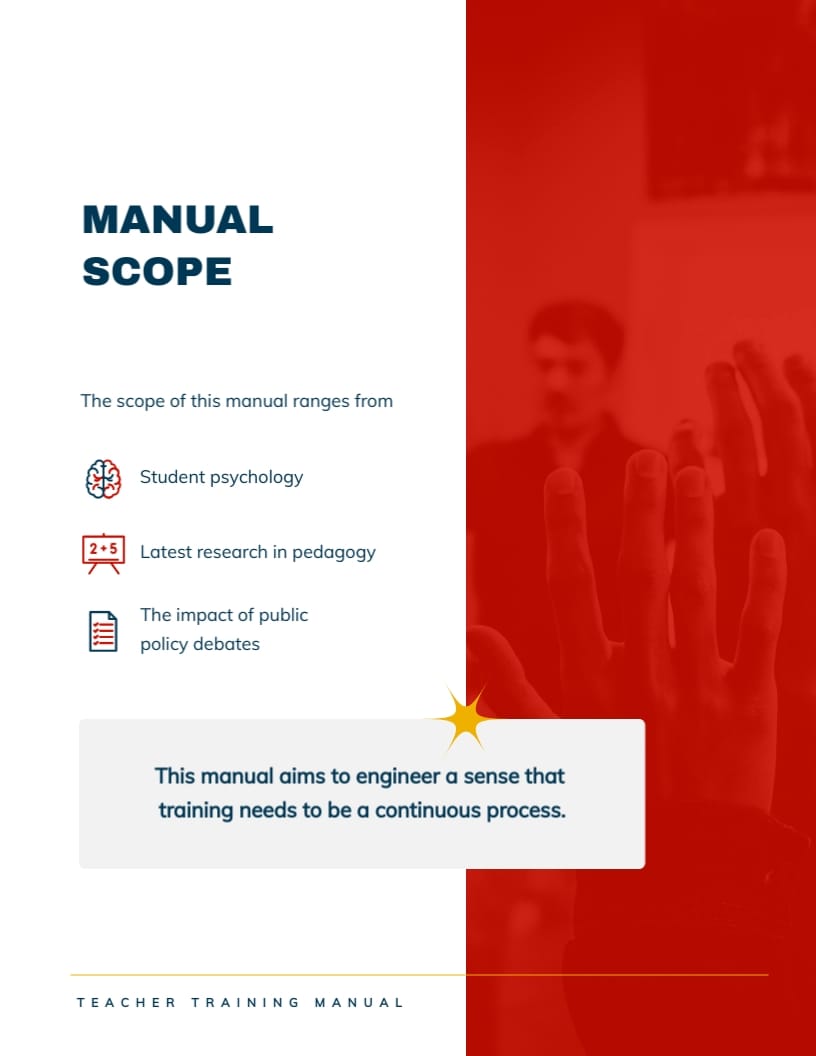 Middle School Teacher Training Manual Template | Visme