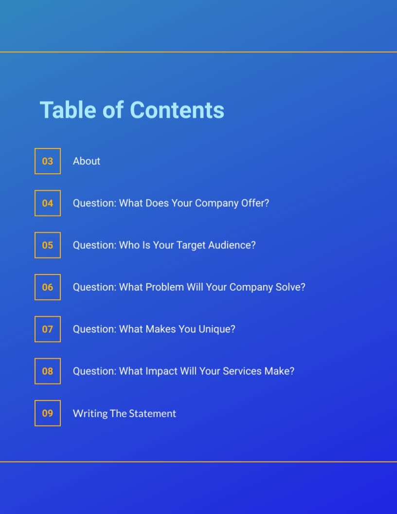 Mission Statement Document Template | Visme