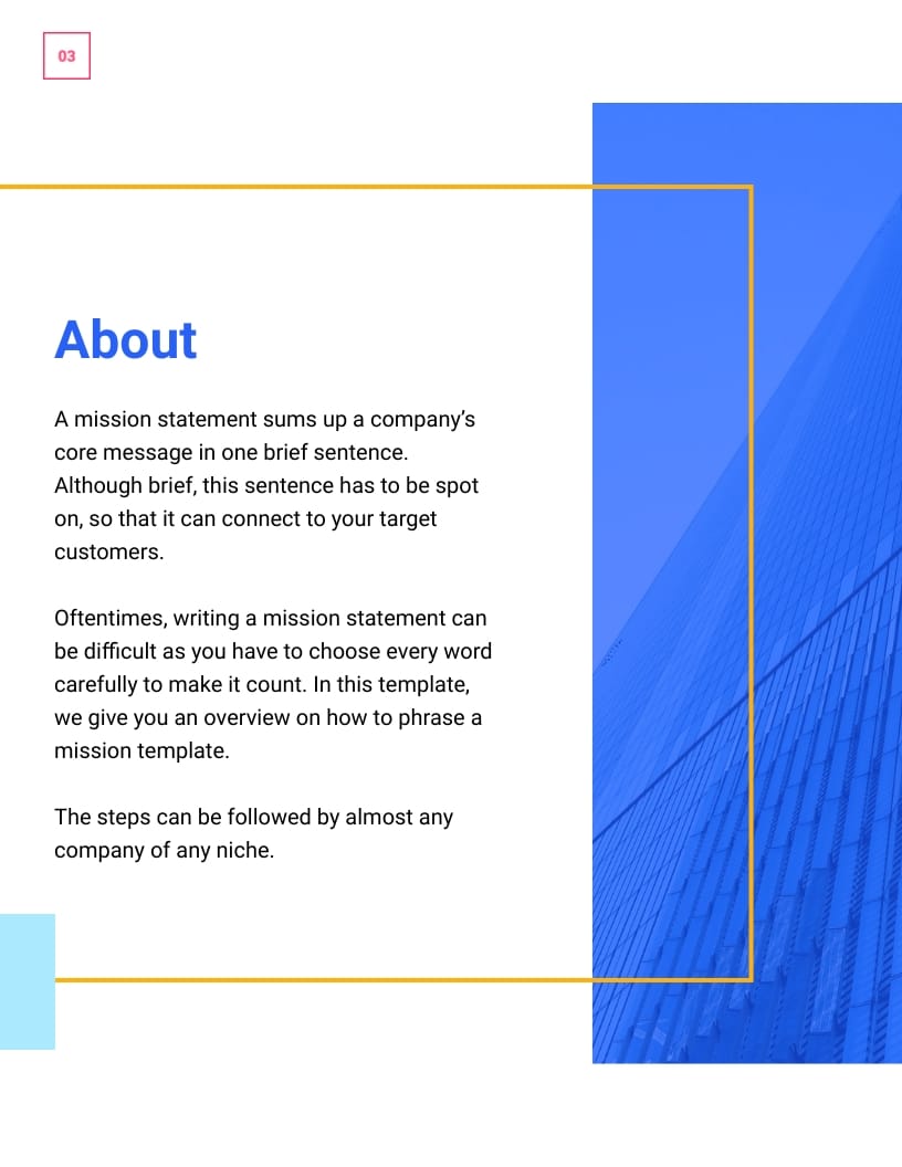 Mission Statement Document Template | Visme