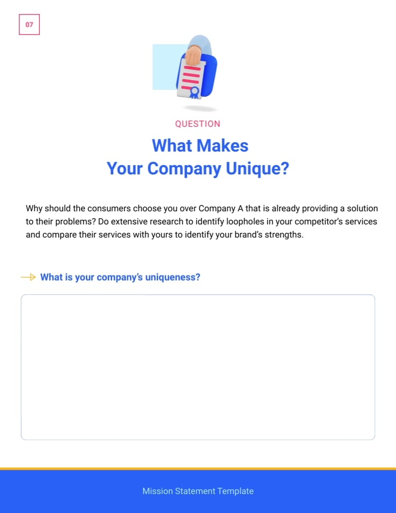 Mission Statement Document Template | Visme