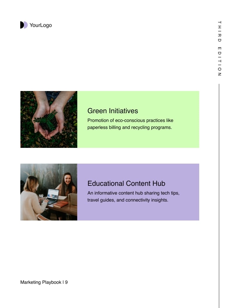 Mobile Network Operator Marketing Playbook Template | Visme