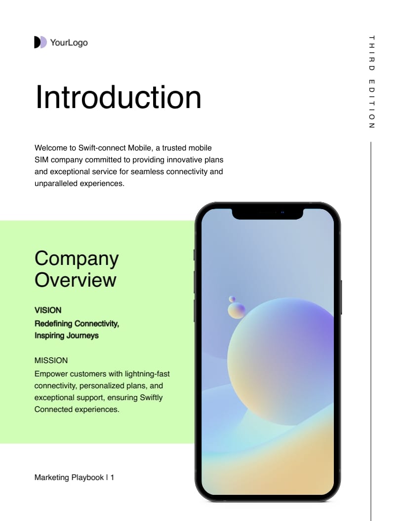 Mobile Network Operator Marketing Playbook Template | Visme