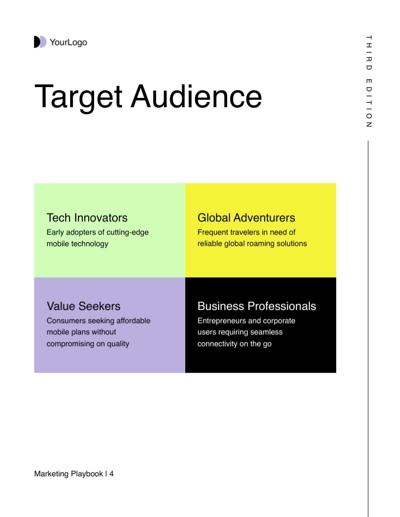 Mobile Network Operator Marketing Playbook Template | Visme
