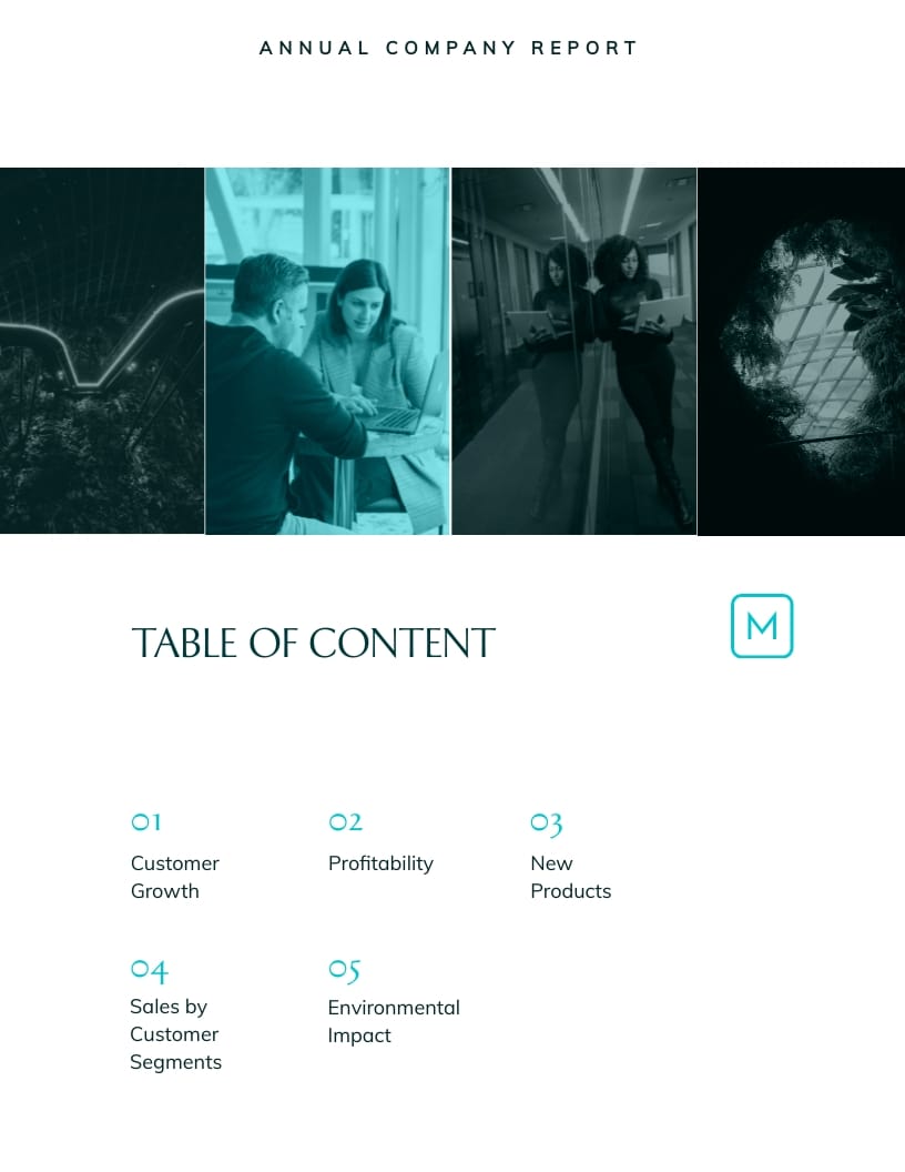 Modern Annual Report Template | Visme