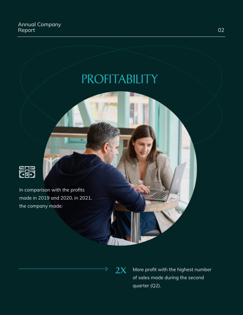 Modern Annual Report Template | Visme