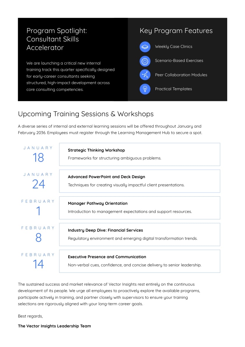 Modern Employee Newsletter Template | Visme