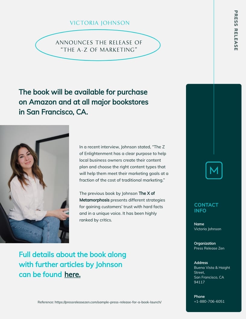 Modern Press Release Template | Visme