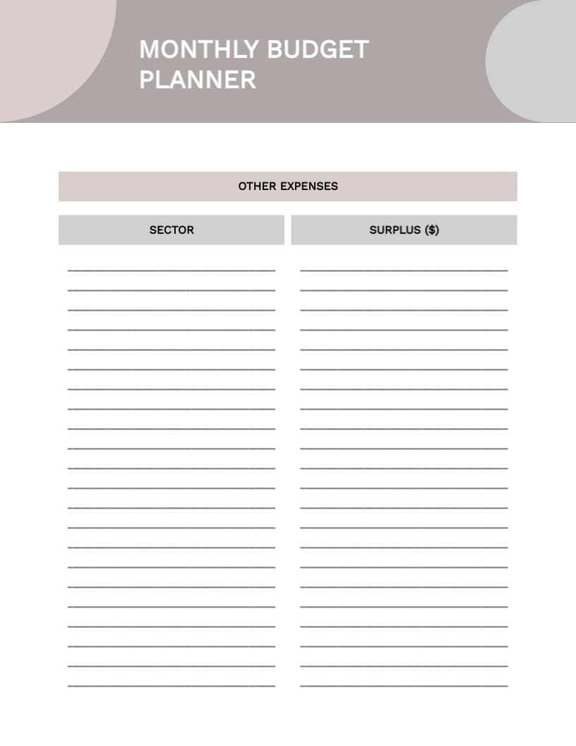 Monthly Budget Planner Template | Visme