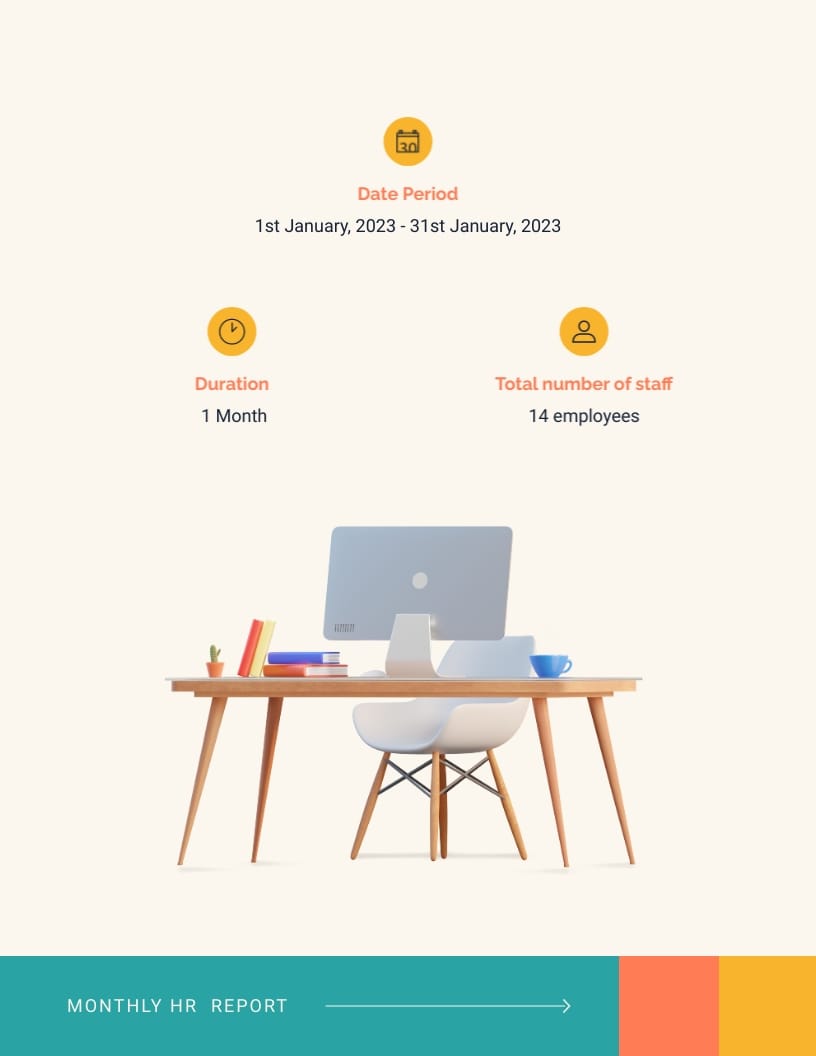 Monthly HR Report Template Visme