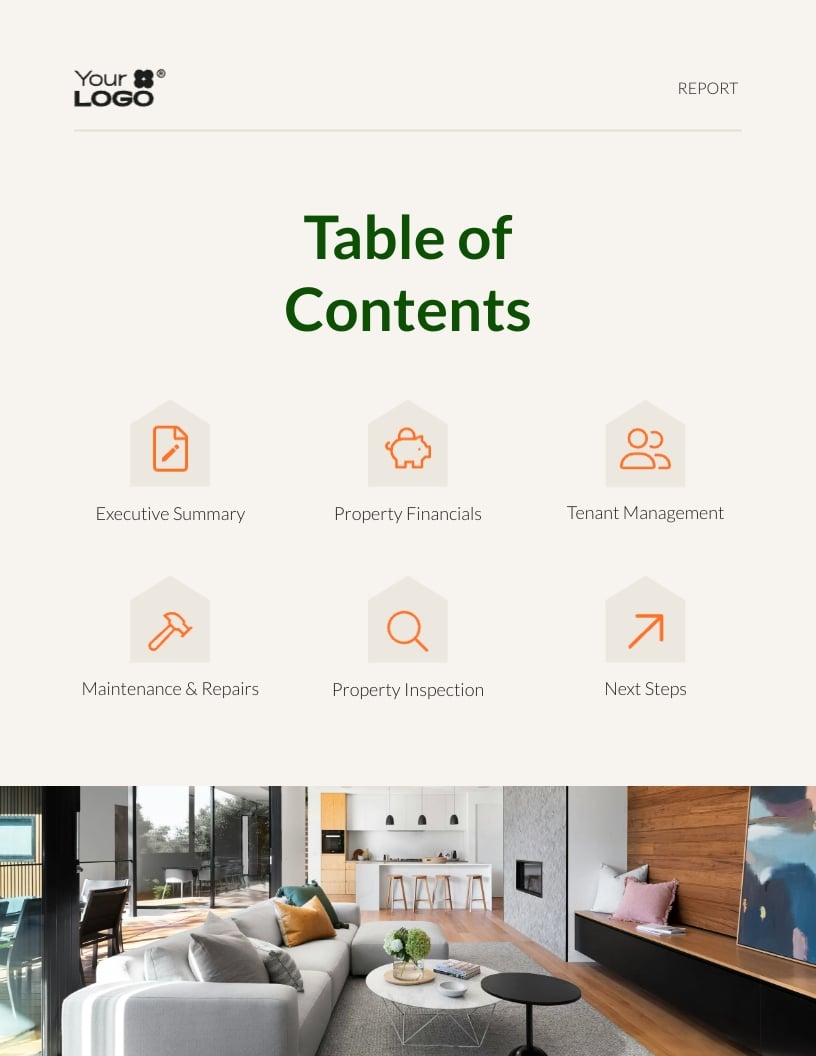Monthly Property Management Report Template | Visme
