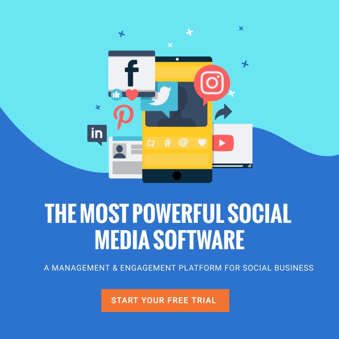 Most Powerful Social Media Software Square Template | Visme Most Powerful Social Media Software Square Template | Visme