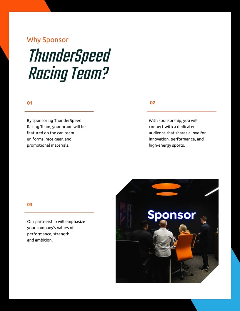 Motorsport Race Car Sponsorship Proposal Template | Visme