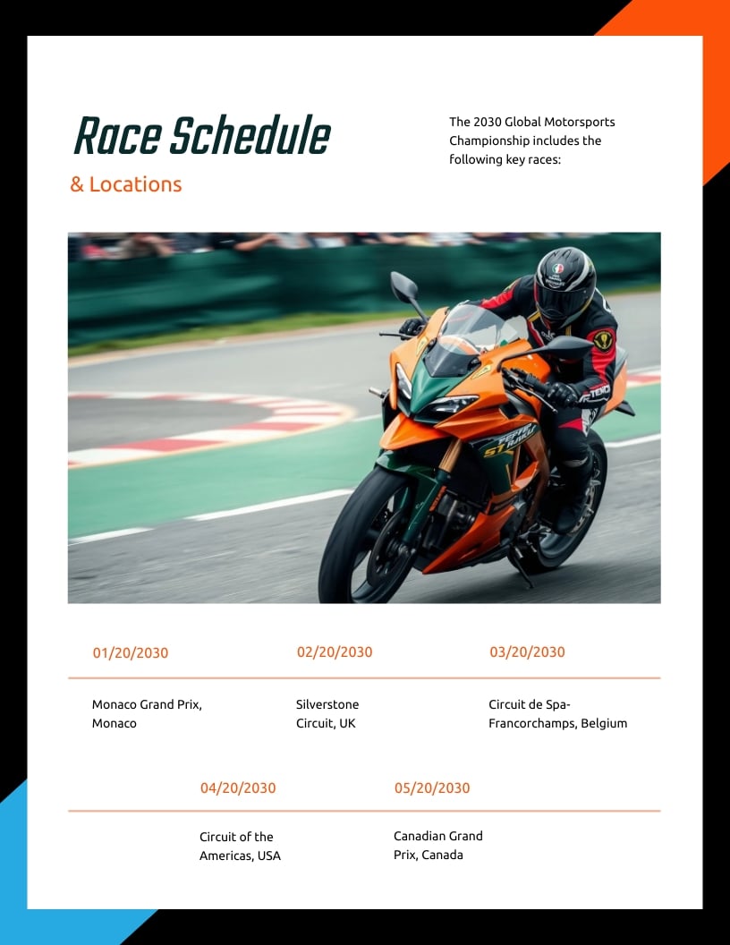 Motorsport Race Car Sponsorship Proposal Template | Visme