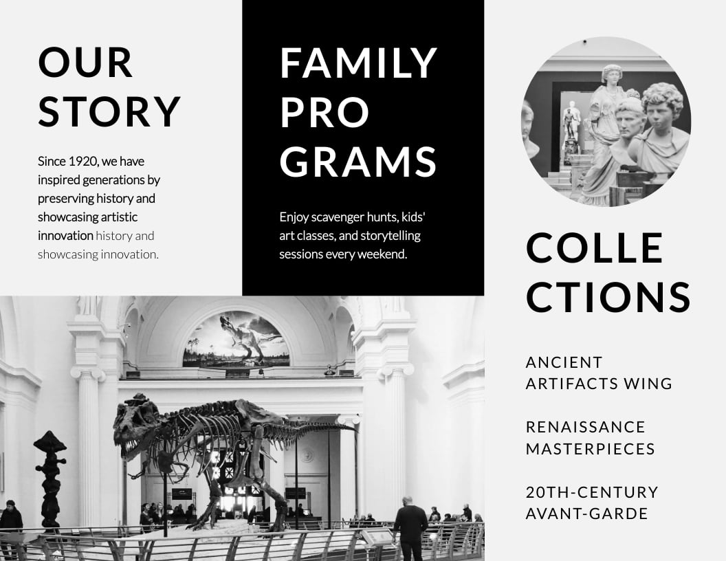 Museum Pamphlet Template | Visme