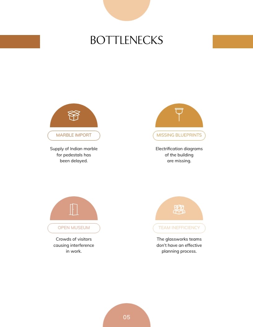 Museum Renovation Progress Report Template | Visme