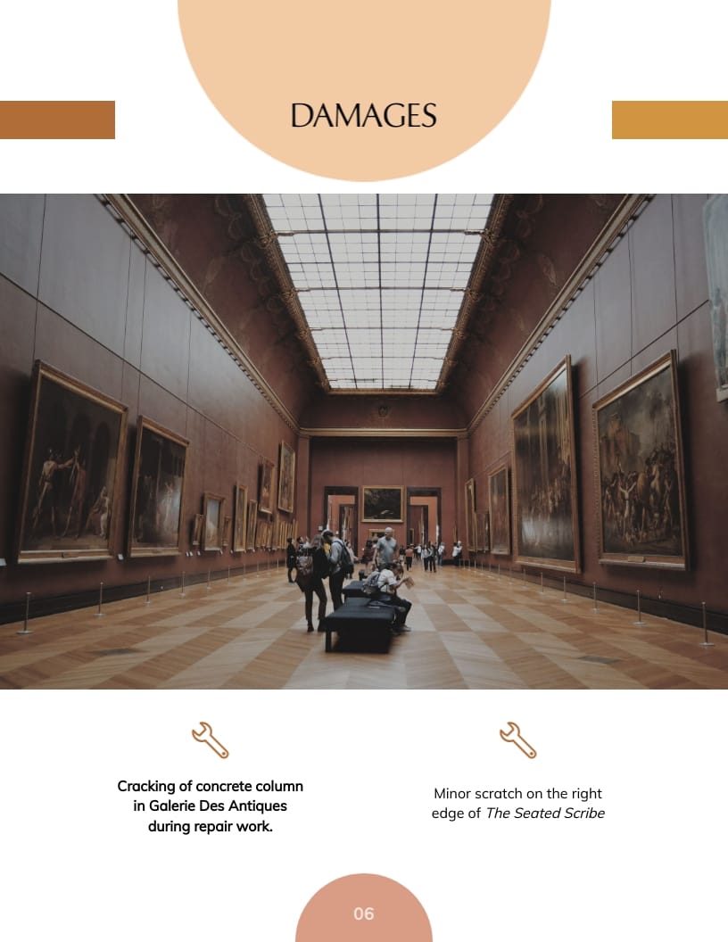 Museum Renovation Progress Report Template | Visme