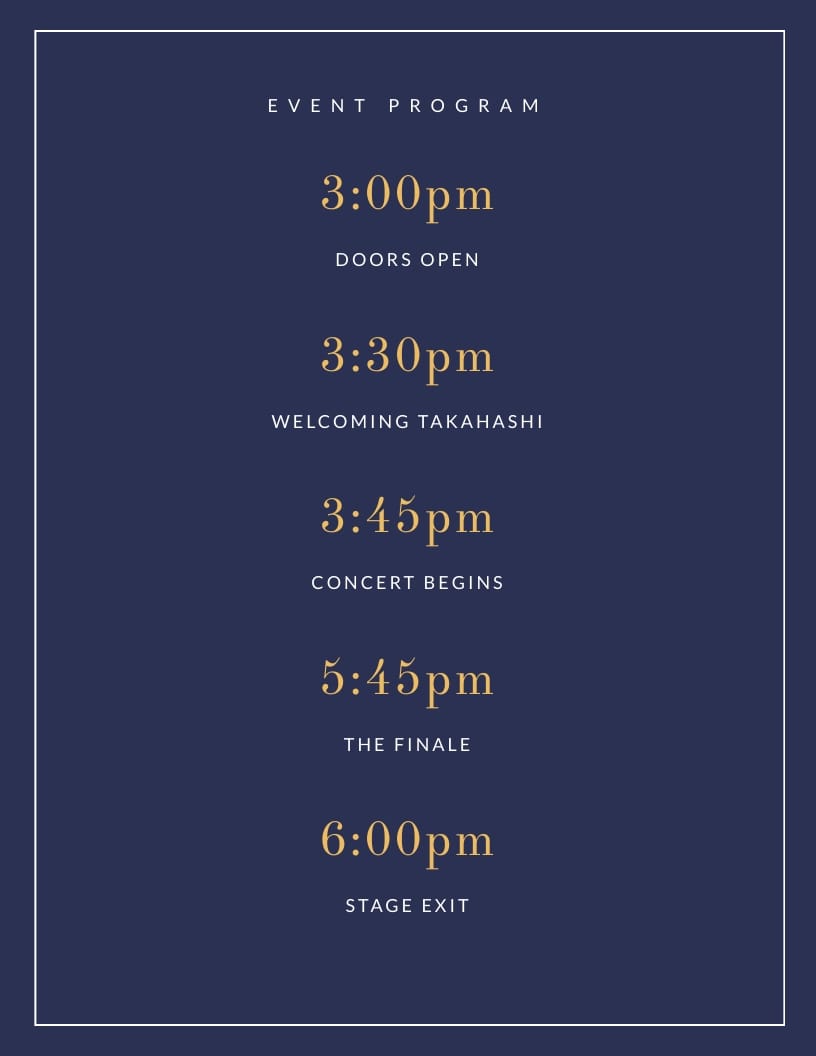 Music Concert - Event Program Template | Visme