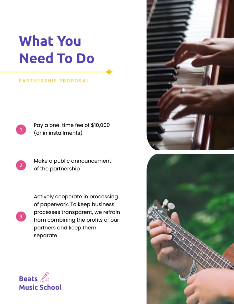 Music School Partnership Proposal Template | Visme